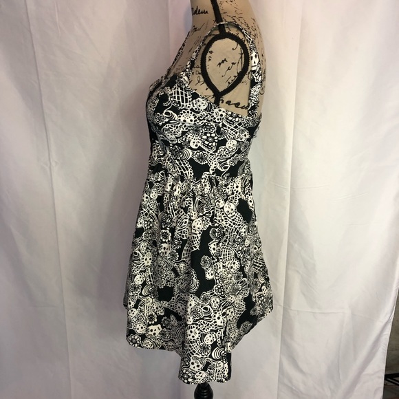 Royal Bones | Dresses | Royal Bones Sz S Pinup Floral Skull A Line ...